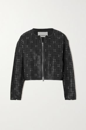 Isabel Marant Rosana Verkürzte Lederjacke Mit Nieten - Schwarz