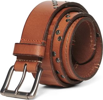 Superdry Herren Goods Gürtel mit Logo-Schnalle Rotbraun S