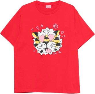Kenzo Homme, Tops, Rouge, Taille: S T-shirt Oversize Wild Tiger