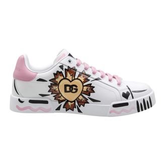 Dolce & Gabbana Femme, Chaussures, Multicolore, Taille: 37 1/2 EU Baskets Peinte &agrave; la Main
