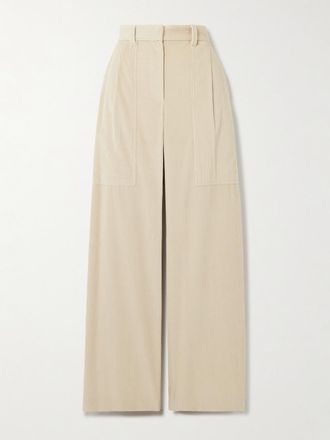 Brunello Cucinelli Pantalon En Velours De Coton Côtelé - Écru