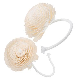 Happyyami Garneck 2 St&uuml;ck Kleiner Duftdiffusor mit Austauschbaren K&uuml;nstlichen Bl&uuml;tenk&ouml;pfen Biegsames Baumwollseil Nat&uuml;rlicher Aromatherapie Diffusor f&uuml;r Auto Wo