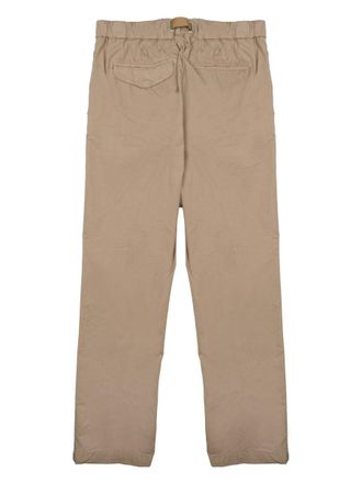White Sand Cotton With Integrated Belt Trousers - Beige