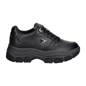 Guess Baskets de running en similicuir Beneto - Femme - Chaussures - Noir - Taille: 35 EU
