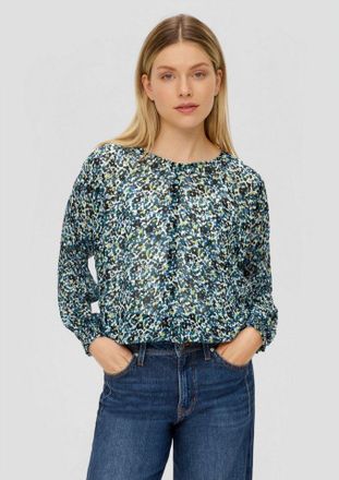 s.Oliver Langarmbluse Bluse Langarmbluse mit All-over-Print