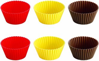 Tescoma Delicia Silikon-Backförmchen, 7 cm, 6 Stück, Braun