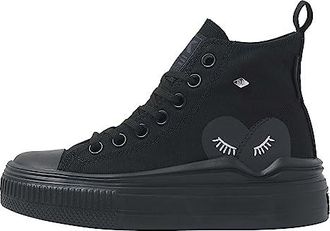 British Knights British Knights Femme Kaya Flow Mid Bottes Tendance, Noir coeur Noir, 41 EU