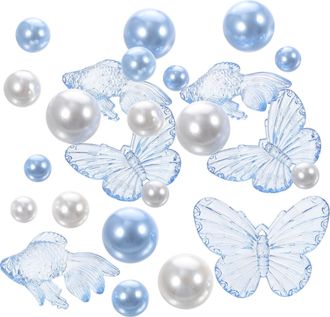 Soimiss 88 St&uuml;ck Vasenf&uuml;llerperlen Dekorative Perlen f&uuml;r Vasen In Blau Romantische Vasendekoration f&uuml;r Hochzeiten Partys und Valentinstag