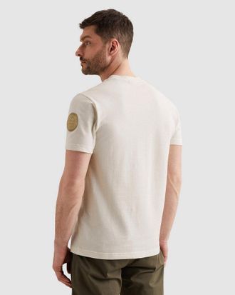 PME Legend T-Shirt Short sleeve r-neck flat waffle jersey mit Logo Prints