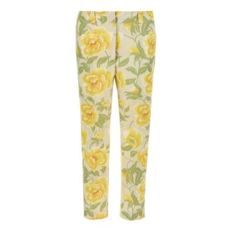 Kenzo Peonies Cropped Pants - - Trousers - Damen - Mehrfarbig - M