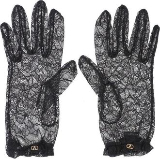Valentino Garavani Lace Gloves Vlogo Signature
