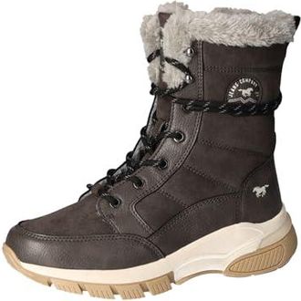 Mustang Jeans Femme 1481-604 Bottines à Lacets, Gris foncé, 41 EU