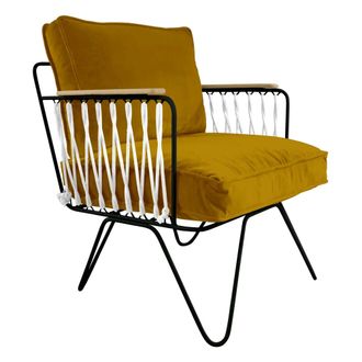 Honor&eacute; Fauteuil Croisette noir, velours Honor&eacute;