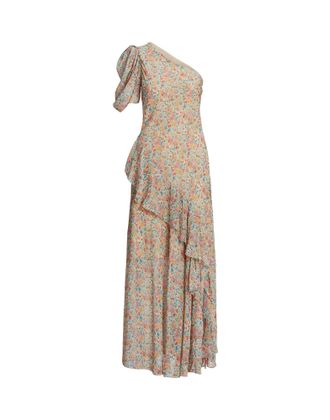 Ralph Lauren FLORAL ONE-SHOULDER GEORGETTE MAXIDRESS