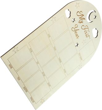 DOITOOL Bilderrahmen Holz Fotorahmen f&uuml;r Erstes Lebensjahr 12 Monate Fotowand Neugeborene Erinnerungsrahmen