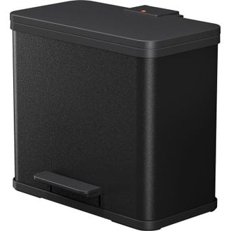 Hailo Poubelle &agrave; p&eacute;dale Oko Duo Plus Taille l 17+9 l Noir 0630-260
