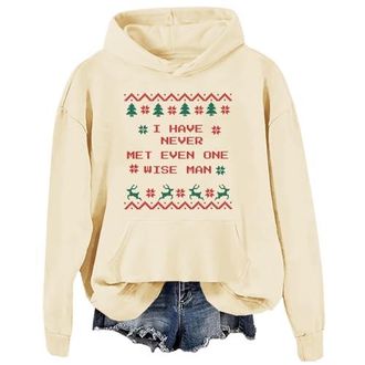 Generic Sweat à capuche humoristique « I Have Never Met Even One Wise Man » pour femme, Khika-d1, 3XL