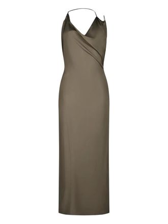 Paloma Wool Melleray V-neck spaghetti-strap dress - Marron
