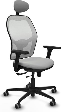 Piqueras y Crespo Ergonomischer Arbeitsstuhl mit 3D-Armen, h&ouml;henverstellbarer Lendenwirbelst&uuml;tze und festem Kopfteil, ausgestattet mit Syncro/Traslack und eingespritzte