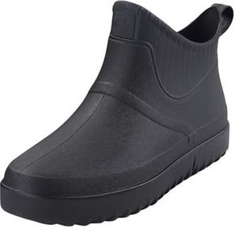 Generic Bottes de pluie courtes pour homme, bottines imperm&eacute;ables pour homme, chaussures d&eacute;contract&eacute;es &agrave; enfiler, bottes dext&eacute;rieur antid&eacute;rapantes, bottes de 