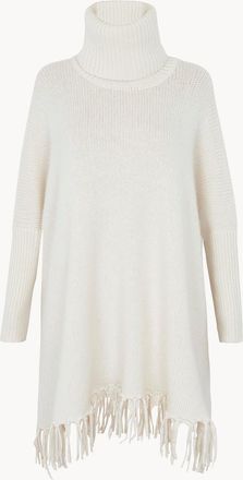 Kujten Poncho cachemire à franges femme, 10 fils - Poncho Cameron