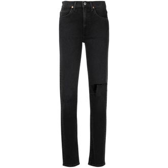 Re/Done Jeans 70er Slitknee Straight-Leg - - Jeans - Damen - Schwarzk - W26