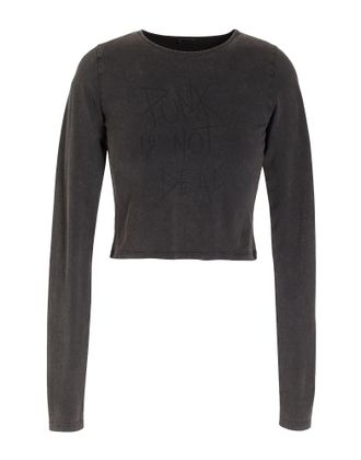 8 by YOOX PRINTED JERSEY L/ SLEEVES T-SHIRT