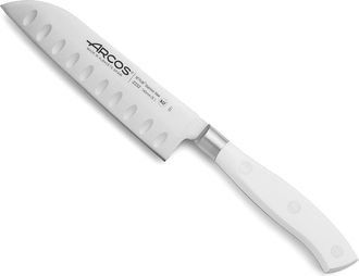 Arcos Serie Riviera Blanc - Santoku Messer Messer Asiatischer Art- Klinge aus Nitrum geschmiedetem Edelstahl 140 mm (5.11 inches) - HandGriff Polyoxymethyle