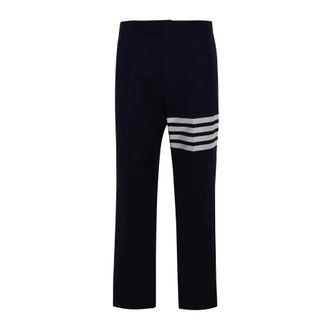 Thom Browne Gestreifte Baumwollhose mit verstellbarem Riegel hinten - - Trousers - Herren - Blau - XL