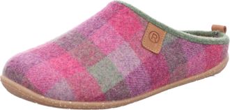 Rohde Damen Pantoffel Hausschuh Filz kariert Wechselfu&szlig;bett Rivoli-D 6872, Gr&ouml;&szlig;e:37 EU, Farbe:Pink