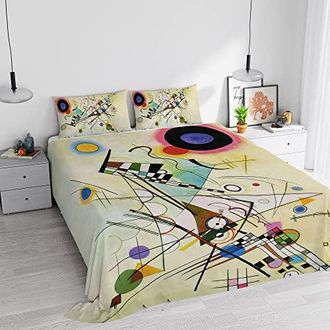 Italian Bed Linen Bettwäsche-Set mit Digitaldruck, Motiv: Träume des Autoren, vollständige Abdeckung, hergestellt in Italien, Doppelbett, 61