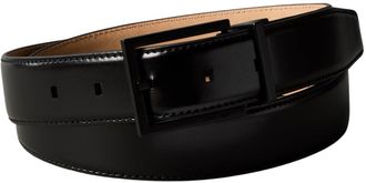 Calvin Klein Herren Gürtel Square Buckle Smooth 3,2 cm Eckige Schnalle, Schwarz (Black/Matte Black), 75 cm