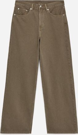 Arket CORAL Wide Jeans -Grün