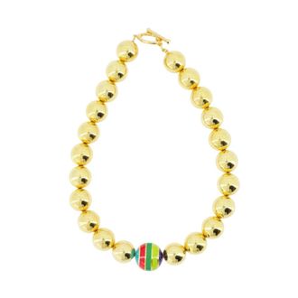 Timeless Pearly Buntes Herz Anh&auml;nger Halskette - - Accessories - Damen - Gelb - ONE SIZE
