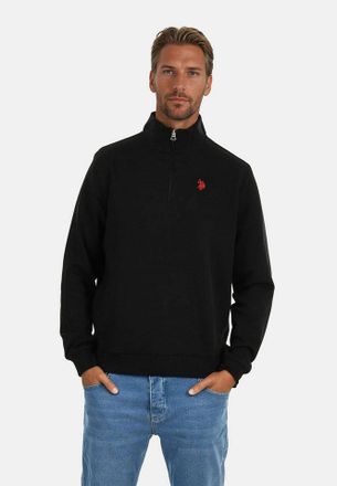 U.S.Polo Association Stehkragenpullover USJaaspa - Herren Sweatshirt mit Rundhalsausschnitt Baumwoll-Viskose-Mix, weich, atmungsaktiv und mit Logo-Stickerei