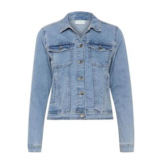 Kaffe Hellblaue Gewaschene Denimjacke - - Jackets - Damen - Blau - L
