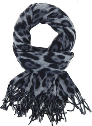 Ella Jonte Schal Leopard beige oder grau schwarz Herbst Winterschal Leo animalprint
