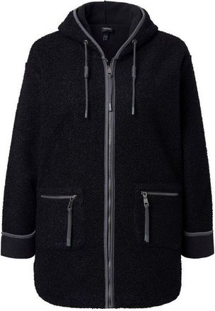 Ulla Popken Sweatjacke Teddyjacke Kapuze Zipptaschen Fleecefutter