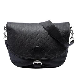Gucci Sac bandouli&egrave;re en cuir gaufr&eacute; Pre-owned - Femme - Pre-owned - Noir - Taille: ONE Size