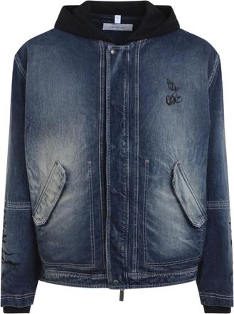 Off-white Homme, Vestes, Bleu, Taille: M Mens Vestes Clothing Blue Ss26