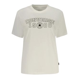 Converse T-shirt &agrave; manches courtes - Femme - Tops - Blanc - Taille: 36 FR