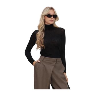 Selected Slwvendy Wool LS Knit Roll Neck - - Knitwear - Damen - Schwarzk - XL