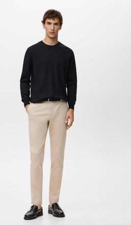 Mango Pull 100 % laine maille fine noir - Homme - S - MANGO MAN