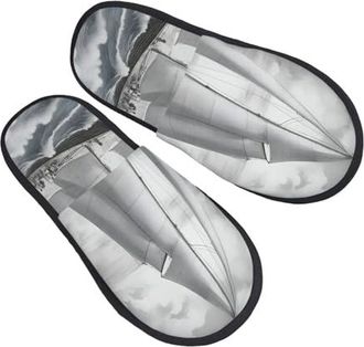 Generic Hiver Pantoufles Navigation Oc&eacute;anique Portative Pantoufles De Maison Doux Chaussons Pour Chambre Int&eacute;rieur Automne M