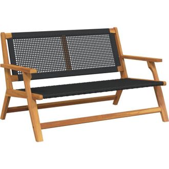 vidaXL Gartenm&ouml;bel Schwarz 122 x 78 x 73cm Massivholz Akazie vidaXL