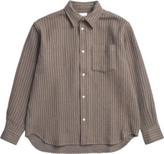 Norse Projects chemise à rayures - Marron