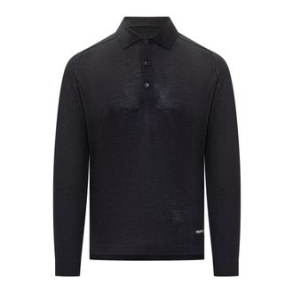 Premiata Lang&auml;rmliger Polo-Pullover - - Tops - Herren - Blau - S
