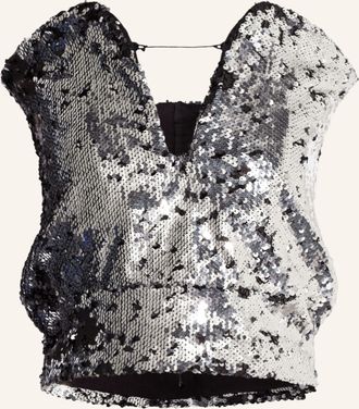 Isabel Marant Isabel Marant Top Mandy Mit Cut-Out Und Pailletten grau