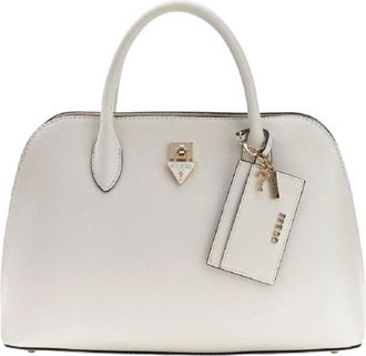 Guess Femme, Sacs, Blanc, Taille: ONE Size Sac &agrave; main Patsie Logo