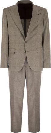 Brunello Cucinelli Homme, Costumes, Brun, Taille: XL Costume en m&eacute;lange de laine